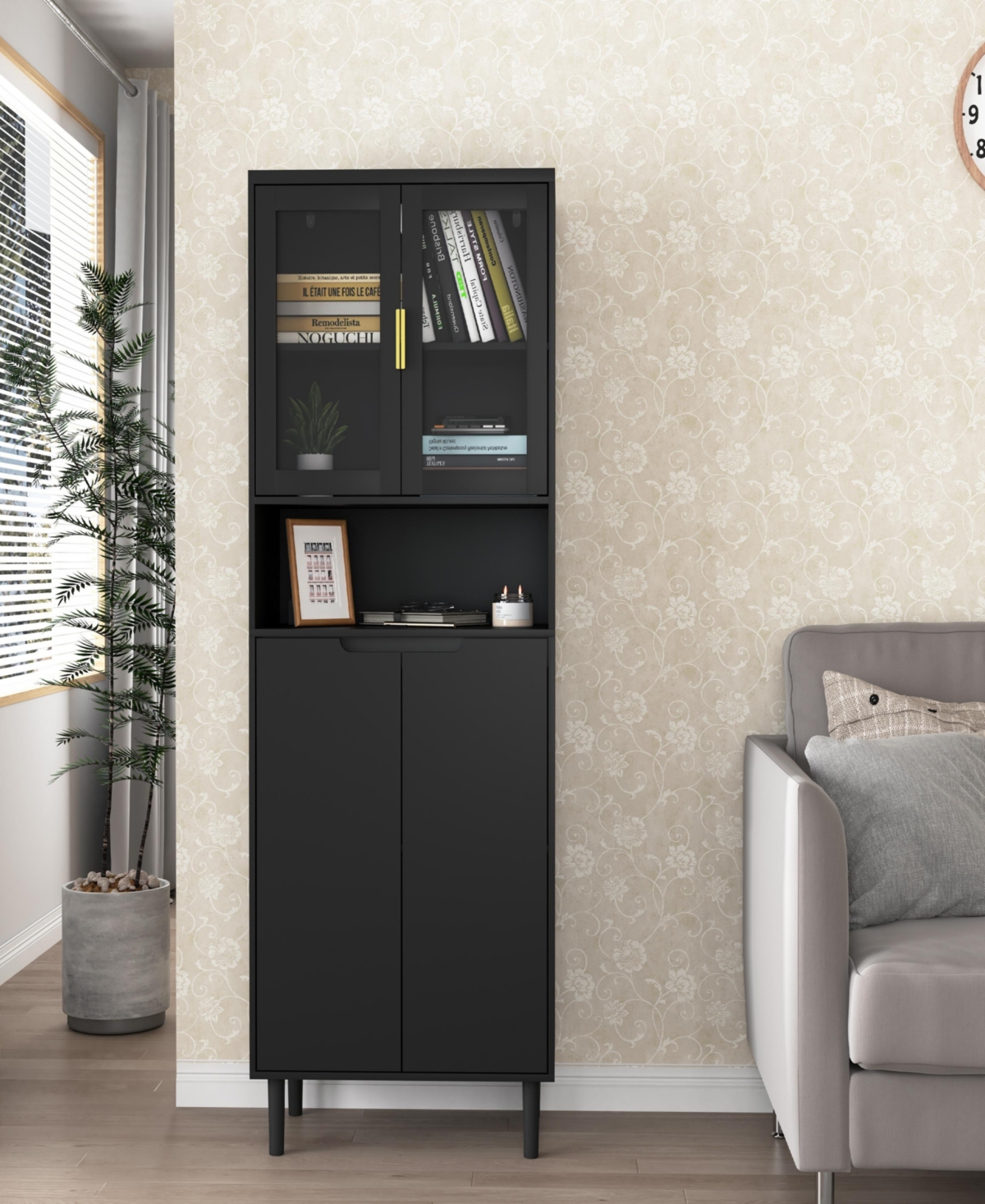 Click here for Streamdale Furniture Tall Storage Show Cabinet wit... prices