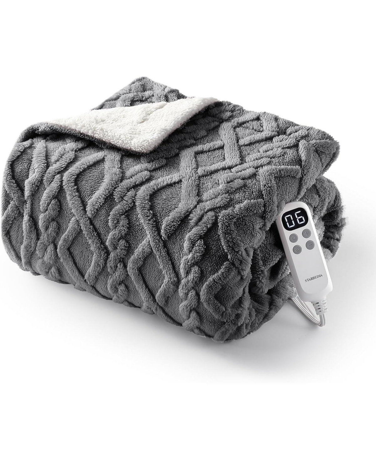 Click here for gaomon Tufted Sherpa Electric Heated Throw Blanket... prices