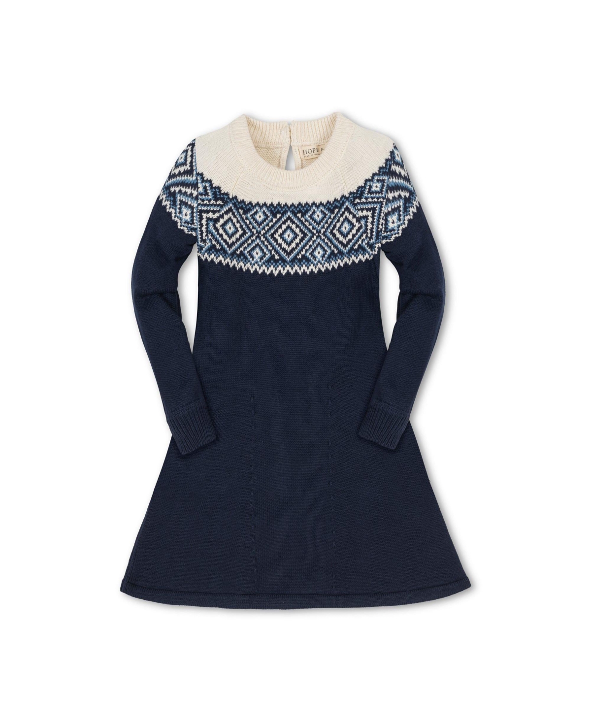 Click here for Hope & Henry Baby Girls Organic Fair Isle Raglan S... prices