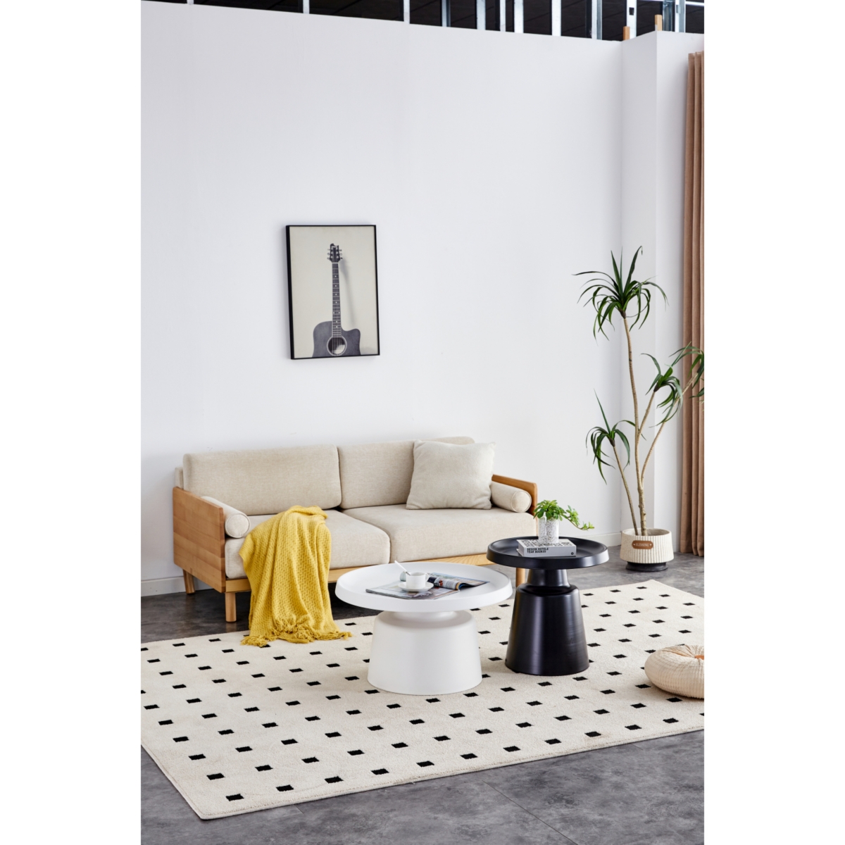 Click here for Streamdale Furniture Stylish Black & White Round S... prices