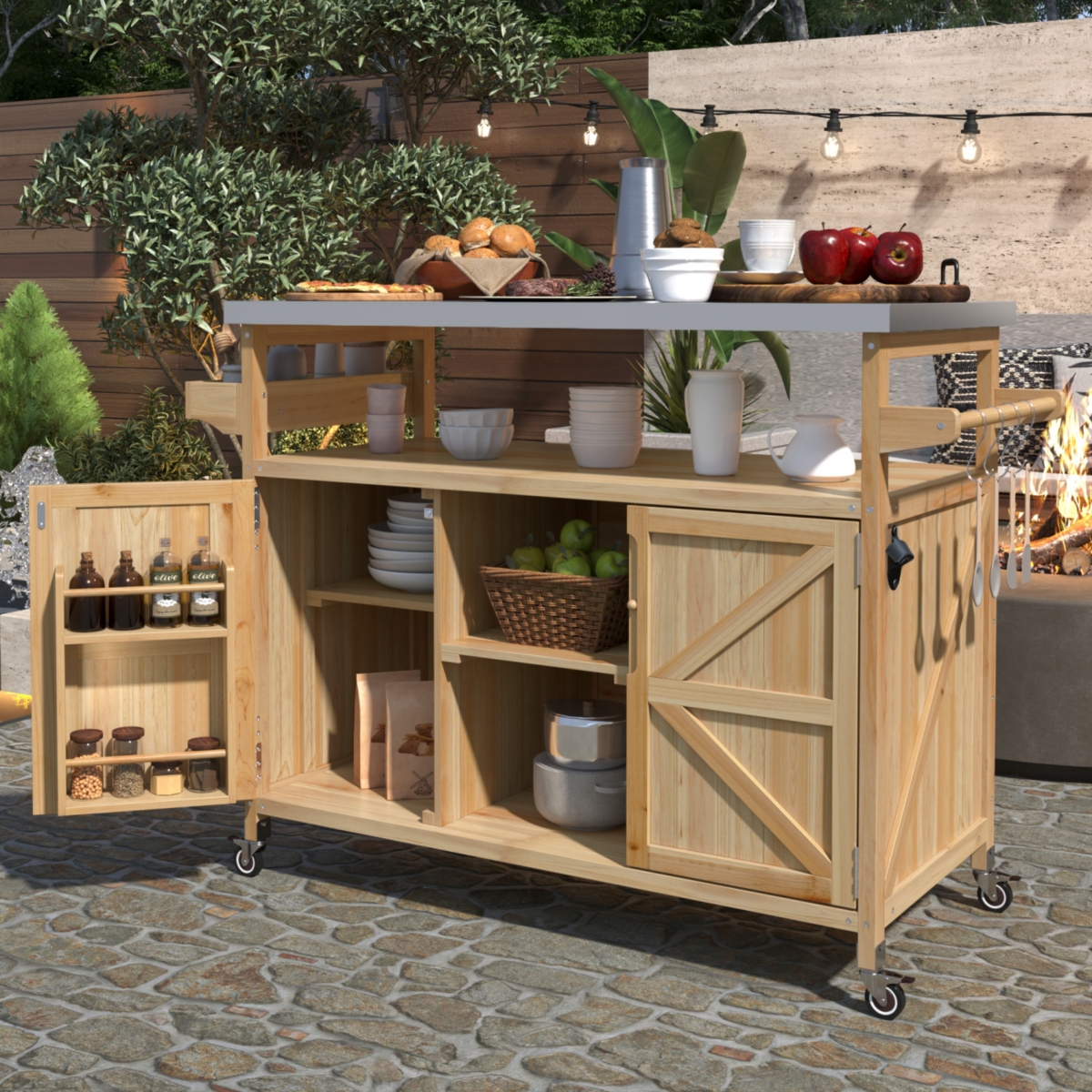 Click here for Streamdale Farmhouse Outdoor Island Cart with Gril... prices