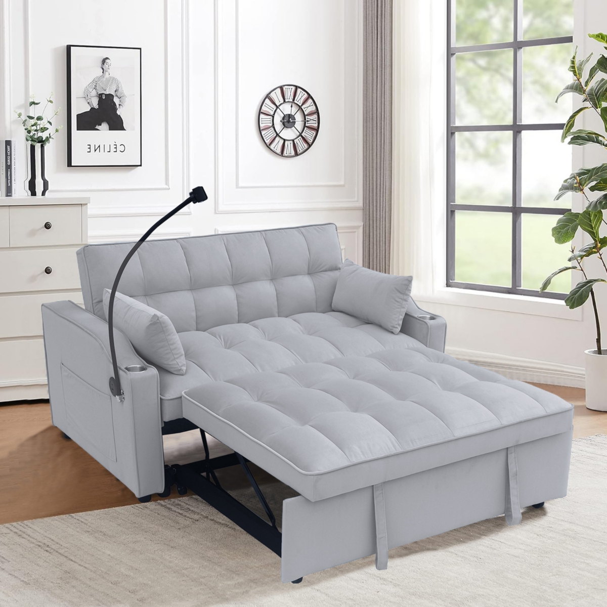 Click here for Streamdale Furniture Modern Velvet Loveseat Futon... prices