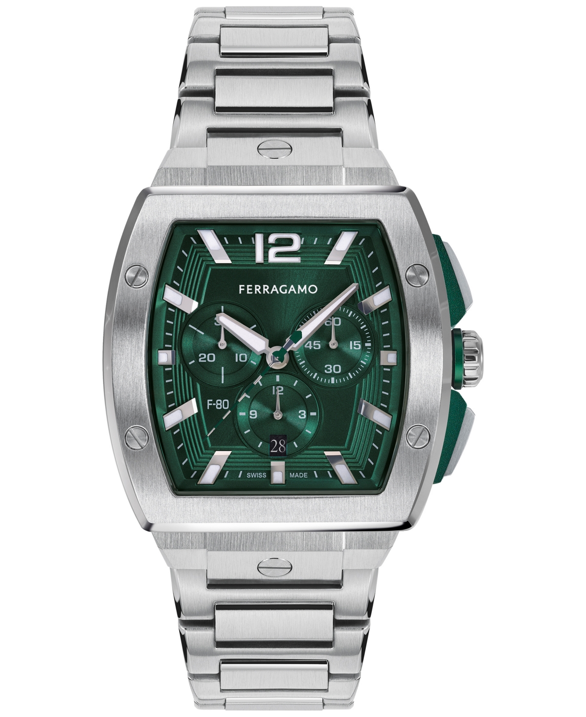 Click here for Salvatore Mens Swiss Chronograph F-80 Tonneau Stai... prices