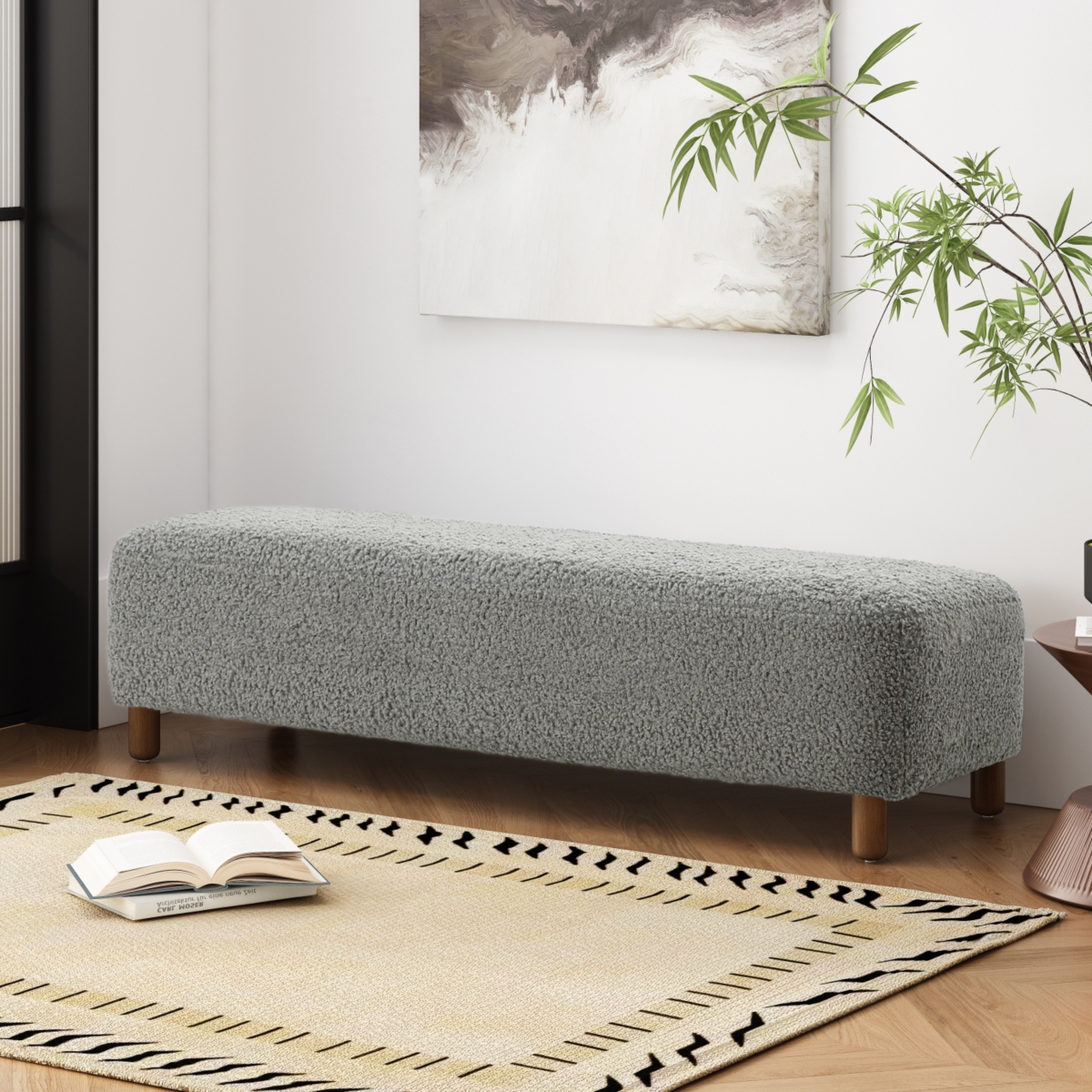 Click here for Streamdale Comfortable Ottoman  Grey - Grey prices
