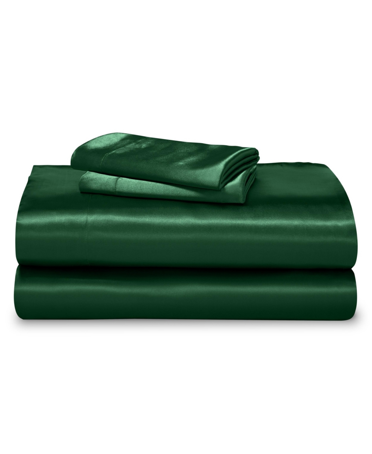 Click here for Bare Home Satin Sheet Set - Forest green prices