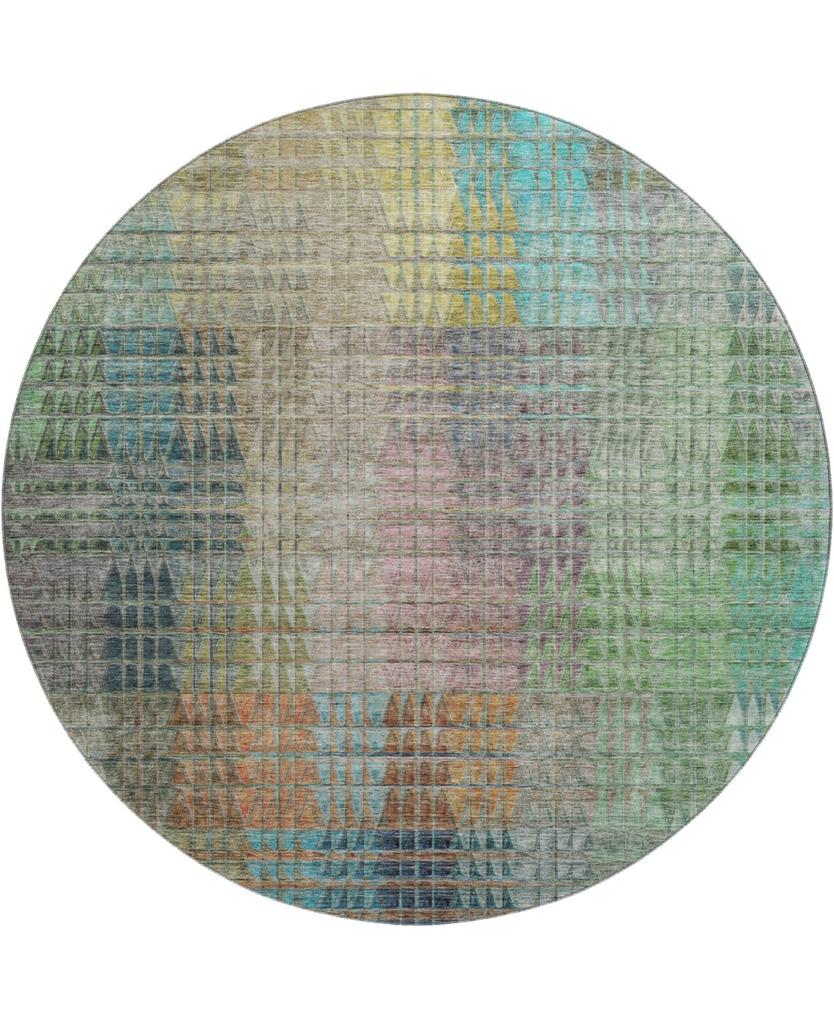 Click here for Dalyn Trevi Washable TV6 8x8 Round Area Rug - Gree... prices