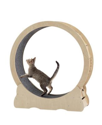 Slickblue Cat Exercise Wheel – Indoor Cat Treadmill with Carpeted ...
