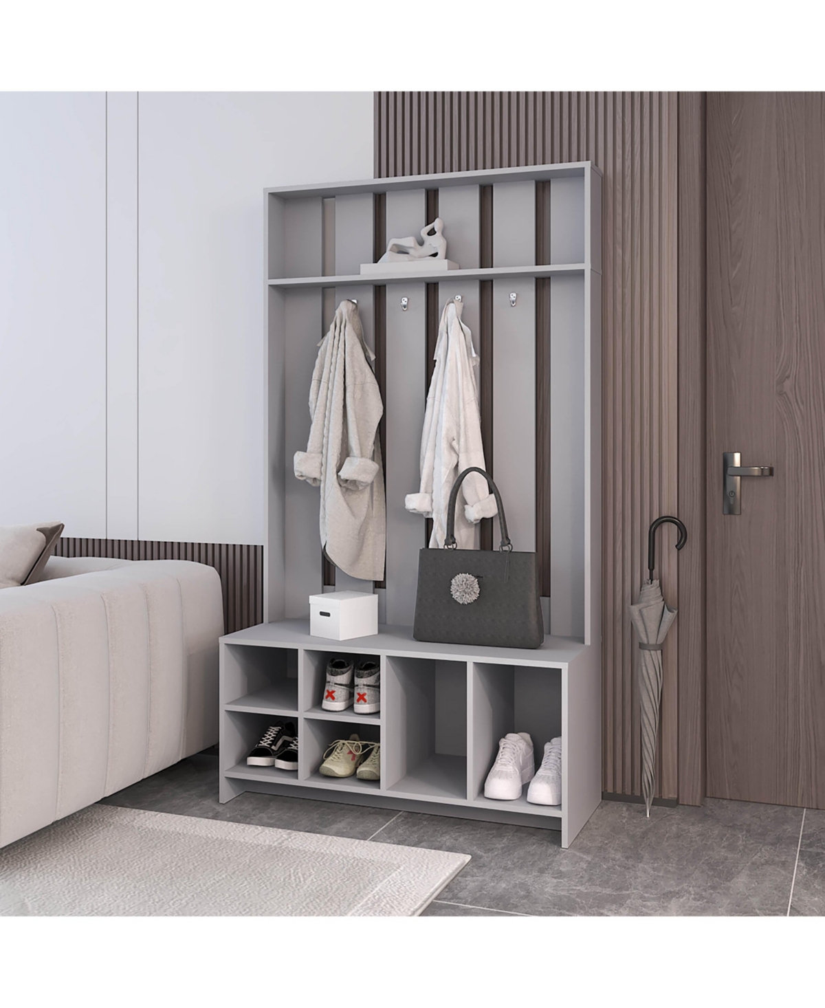 Click here for Fm Furniture Van Hall Tree in Melamine  Open Stora... prices