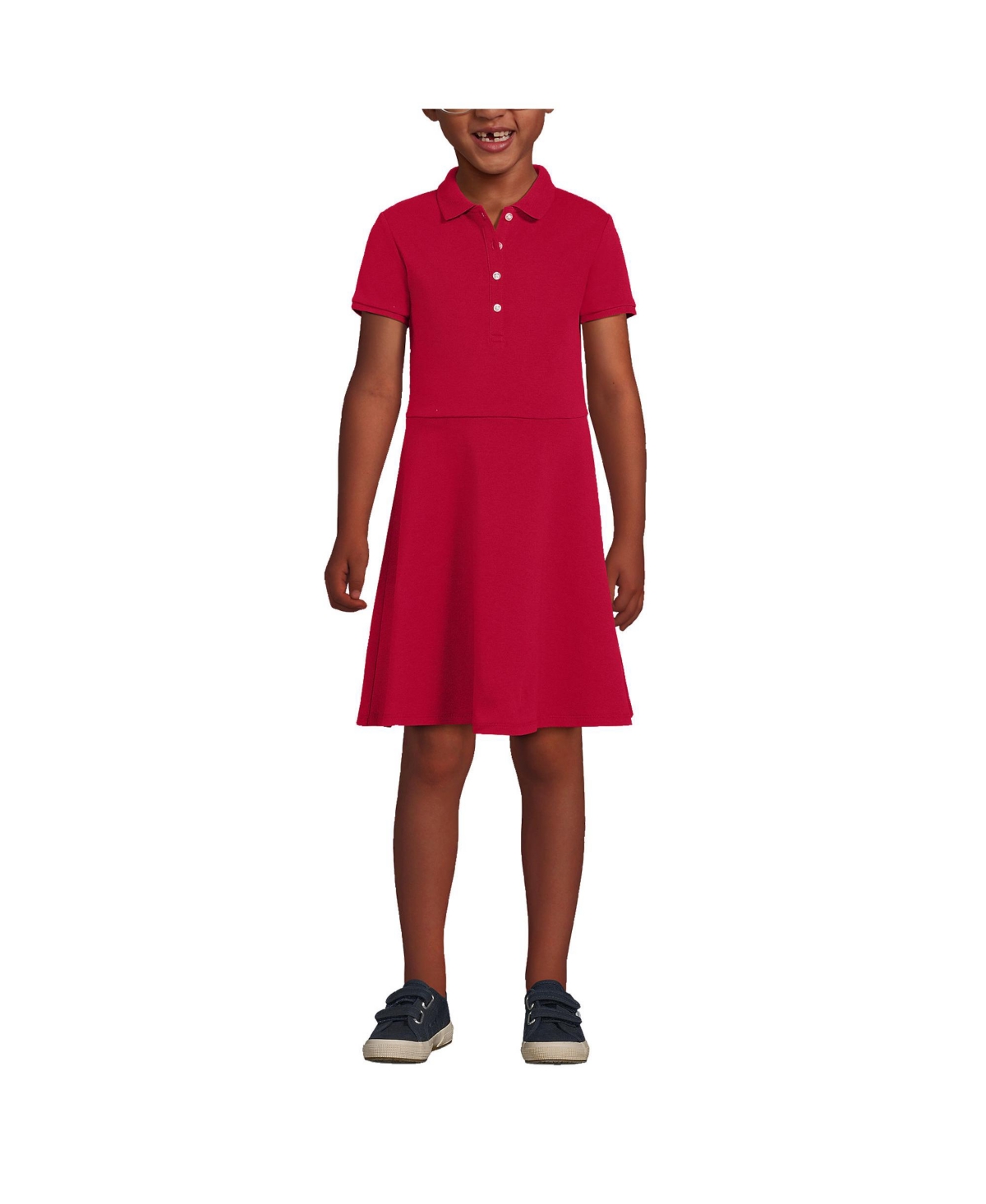 Click here for Lands End Big Girls Short Sleeve Interlock Polo Dr... prices