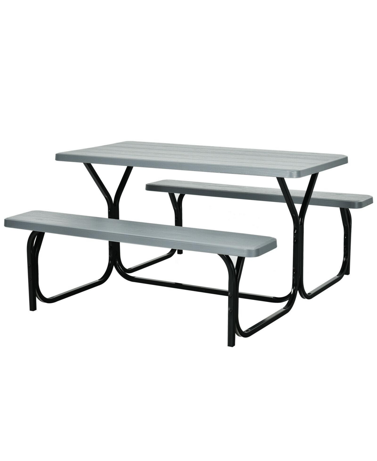Click here for Sugift Outdoor Picnic Table Bench Set with Metal B... prices