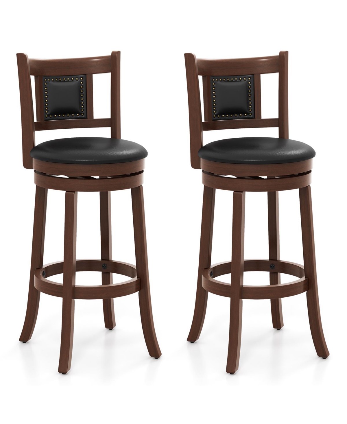 Click here for Sugift 30.5 Inch Upholstered Bar Stools Set of 2 w... prices