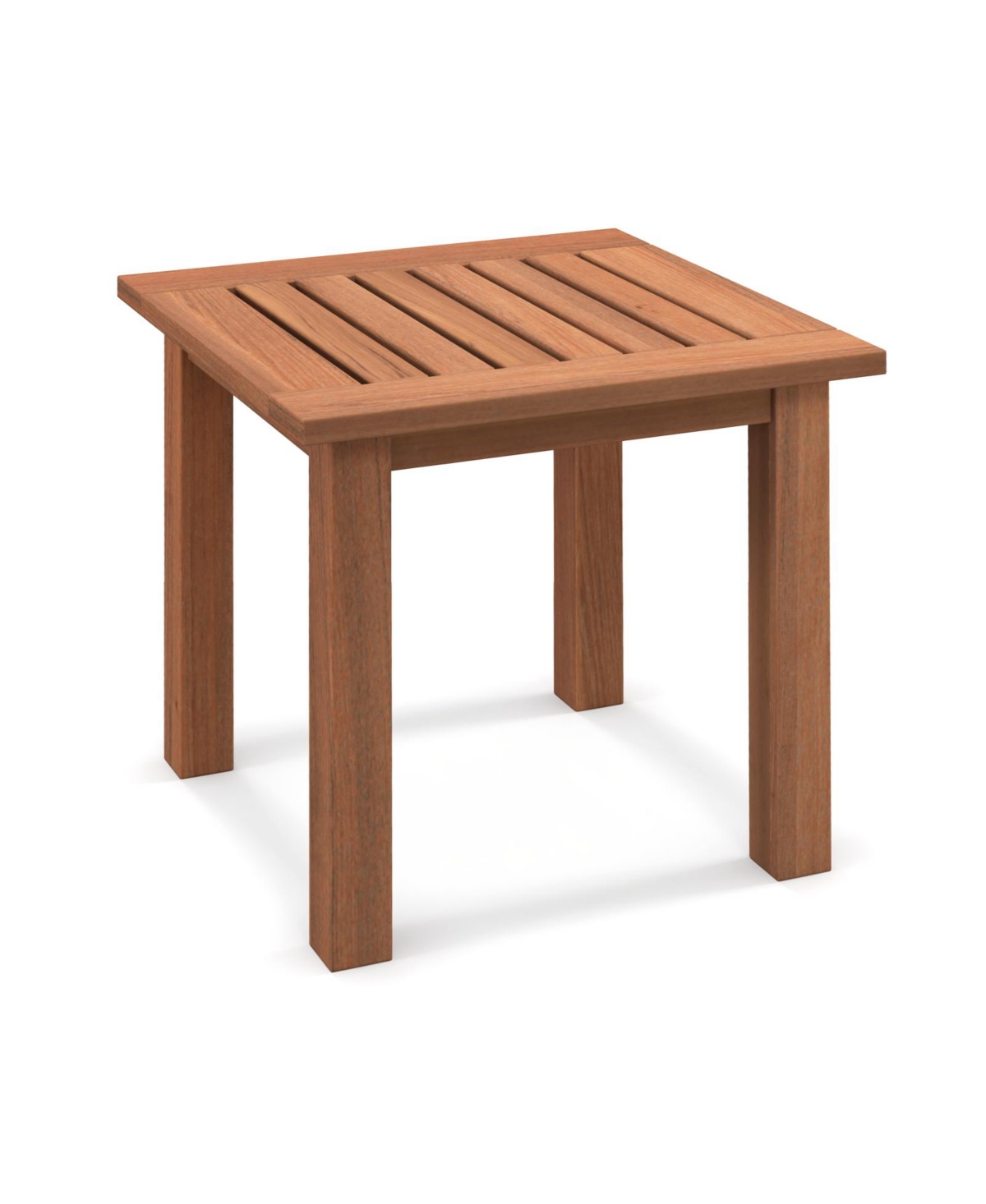 Click here for Sugift Patio Hardwood Square Side Table with Slatt... prices