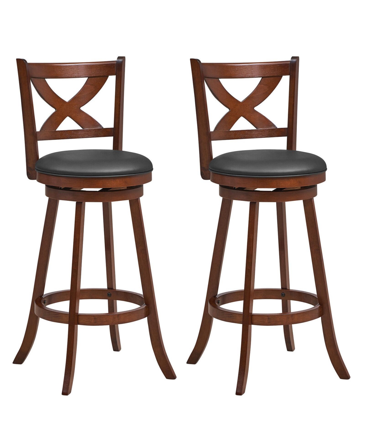 Click here for Sugift 2 Pieces Classic Counter Height Swivel Bar... prices