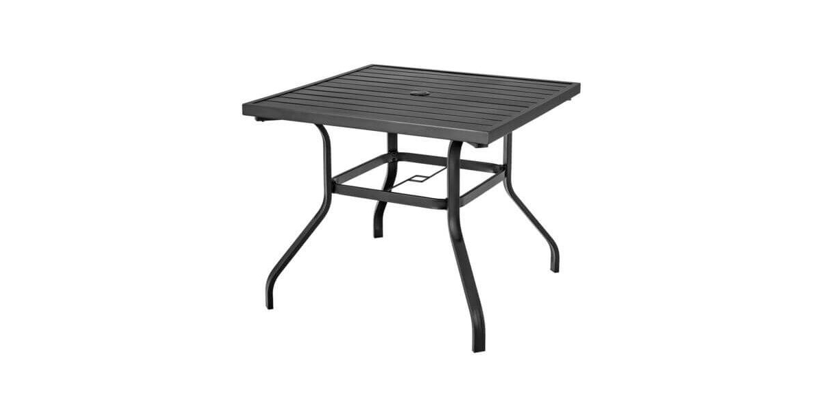 Click here for Inolait 37 Inch Square Patio Dining Table with Umb... prices