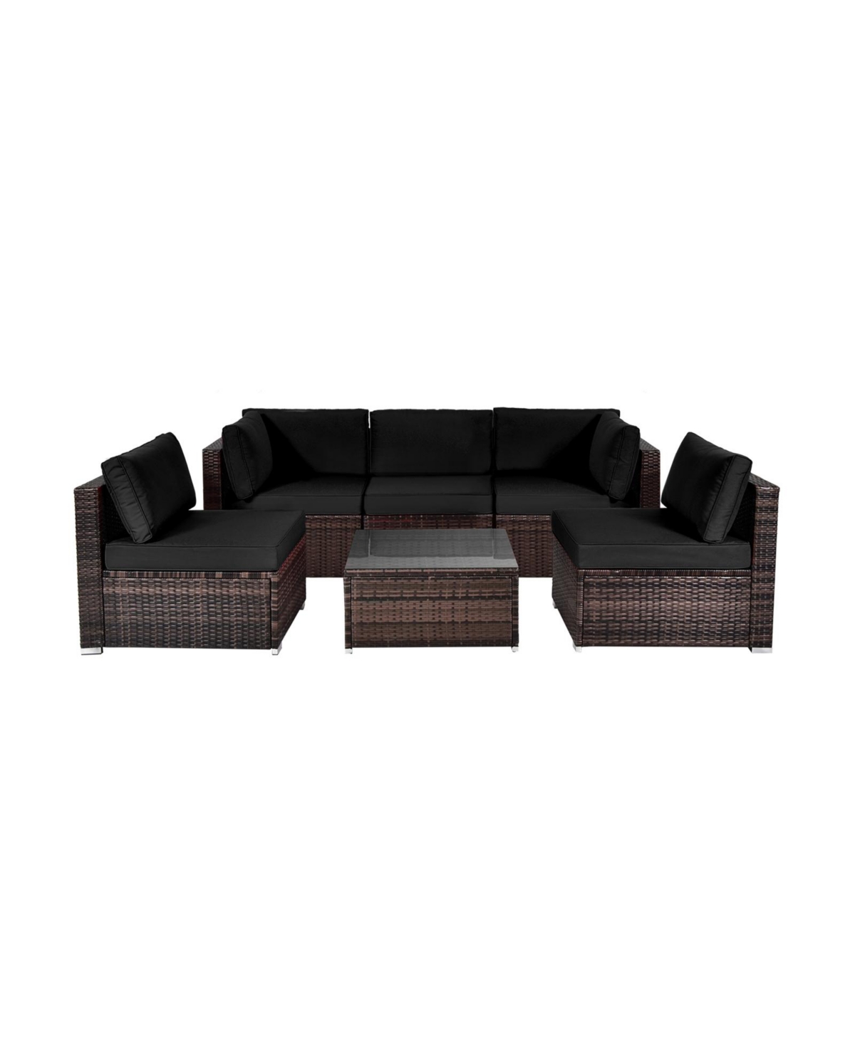 Click here for Vebreda Sugift 6 Pieces Patio Rattan Furniture Set... prices