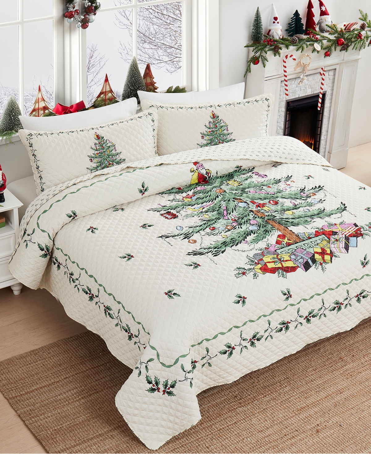 Click here for Spode Christmas Tree Reversible 3-Pc. Quilt Set  K... prices