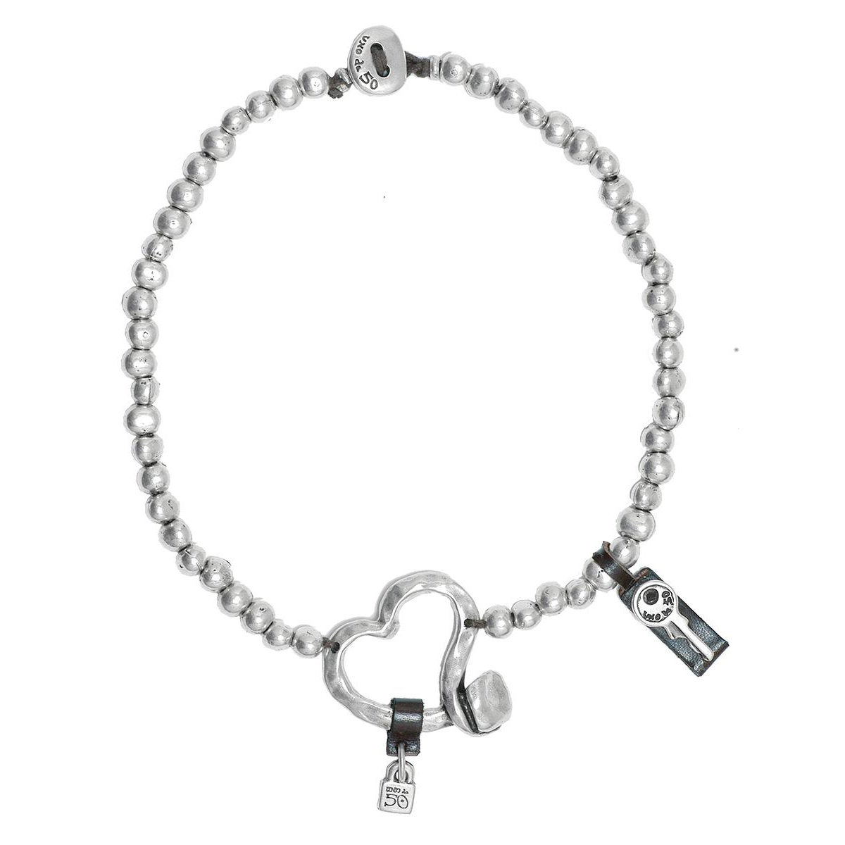 Click here for UNOde50 Short Silver Plated Heartfelt Necklace - S... prices