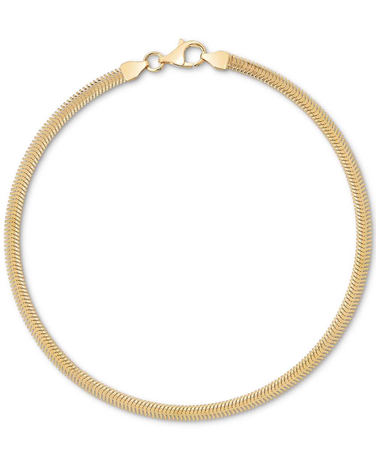 Click here for Macys Diamond Cut Snake Chain Bracelet (3mm) in 10... prices