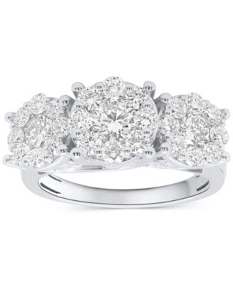 Forever Grown Diamonds Lab-Grown Diamond Three Stone Ring (2 ct. t.w ...