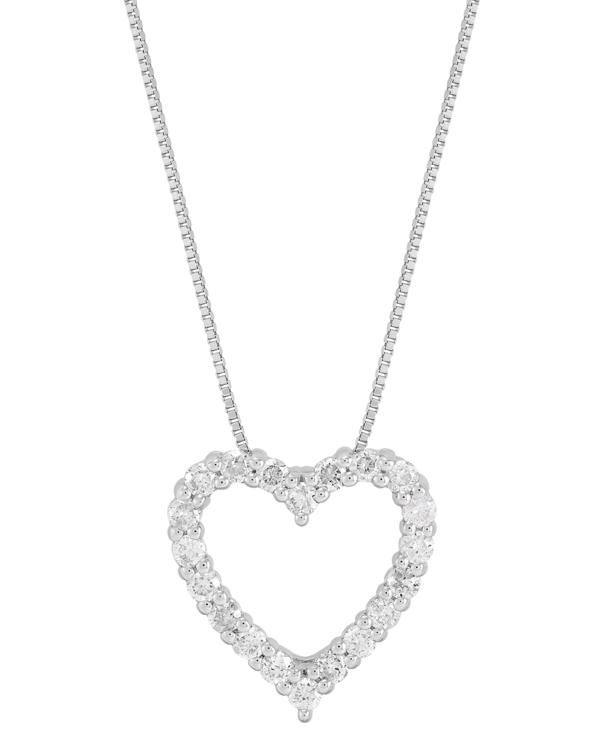 Click here for Diamond Heart Pendant 18 Necklace (1/2 ct. t.w.) i... prices