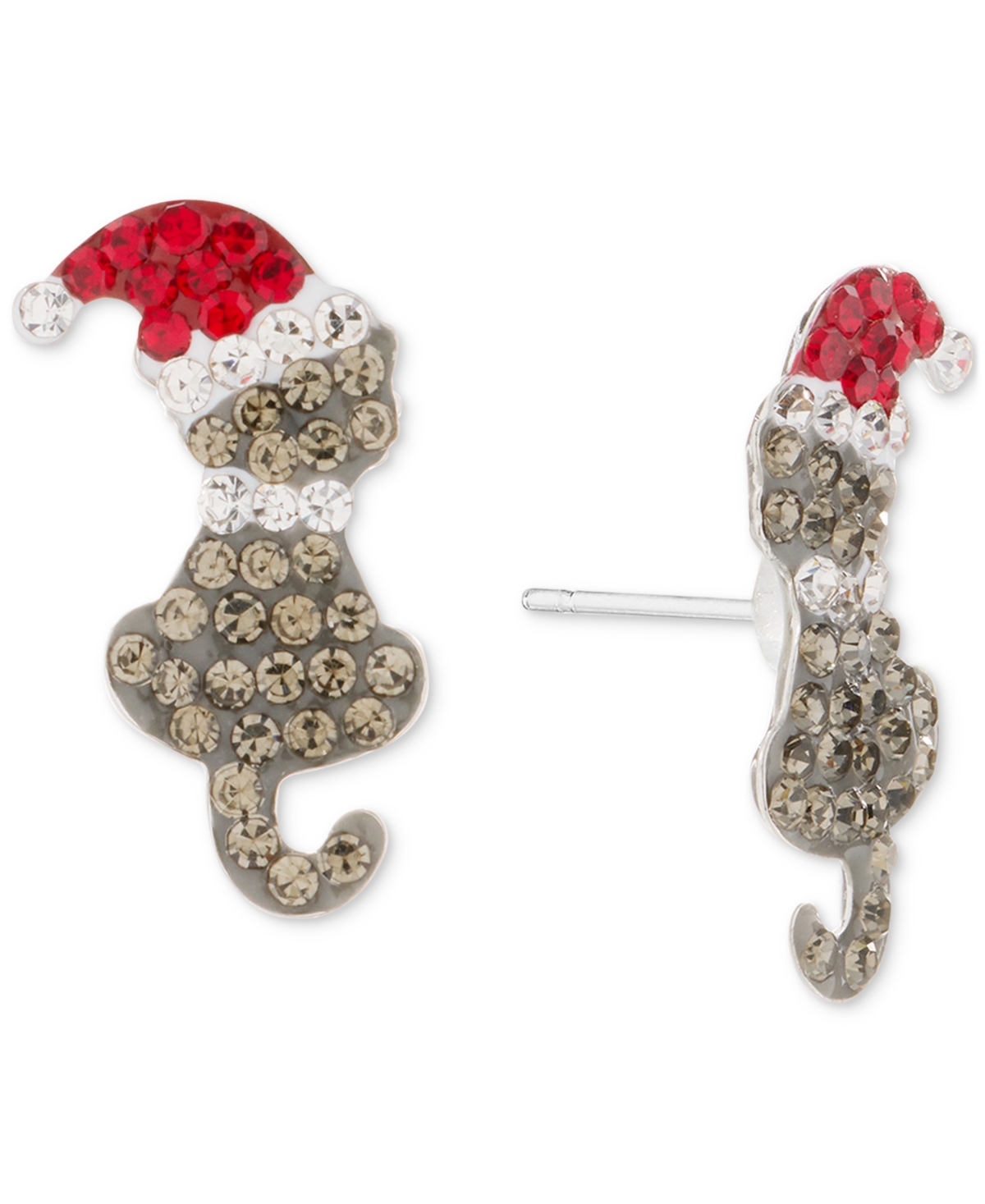 Click here for Crystal Santa Hat Cat Stud Earrings  Exclusively a... prices