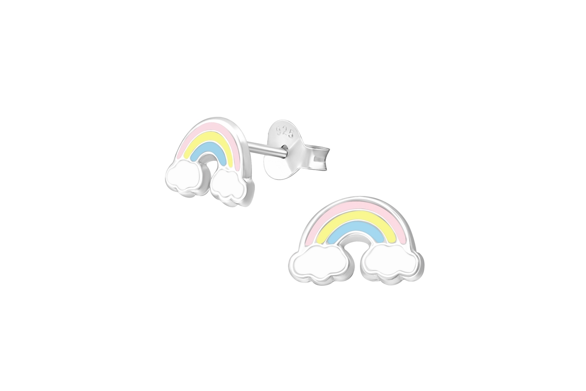 Click here for Lily Nily Girls Rainbow Stud Earrings in Sterling... prices