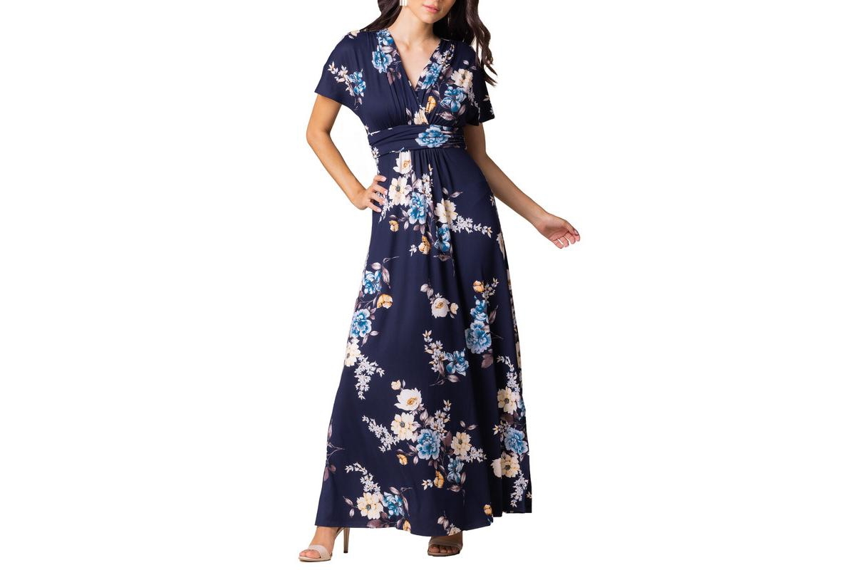 Click here for Kiyonna Womens Vienna Kimono Sleeve Long Maxi Dres... prices