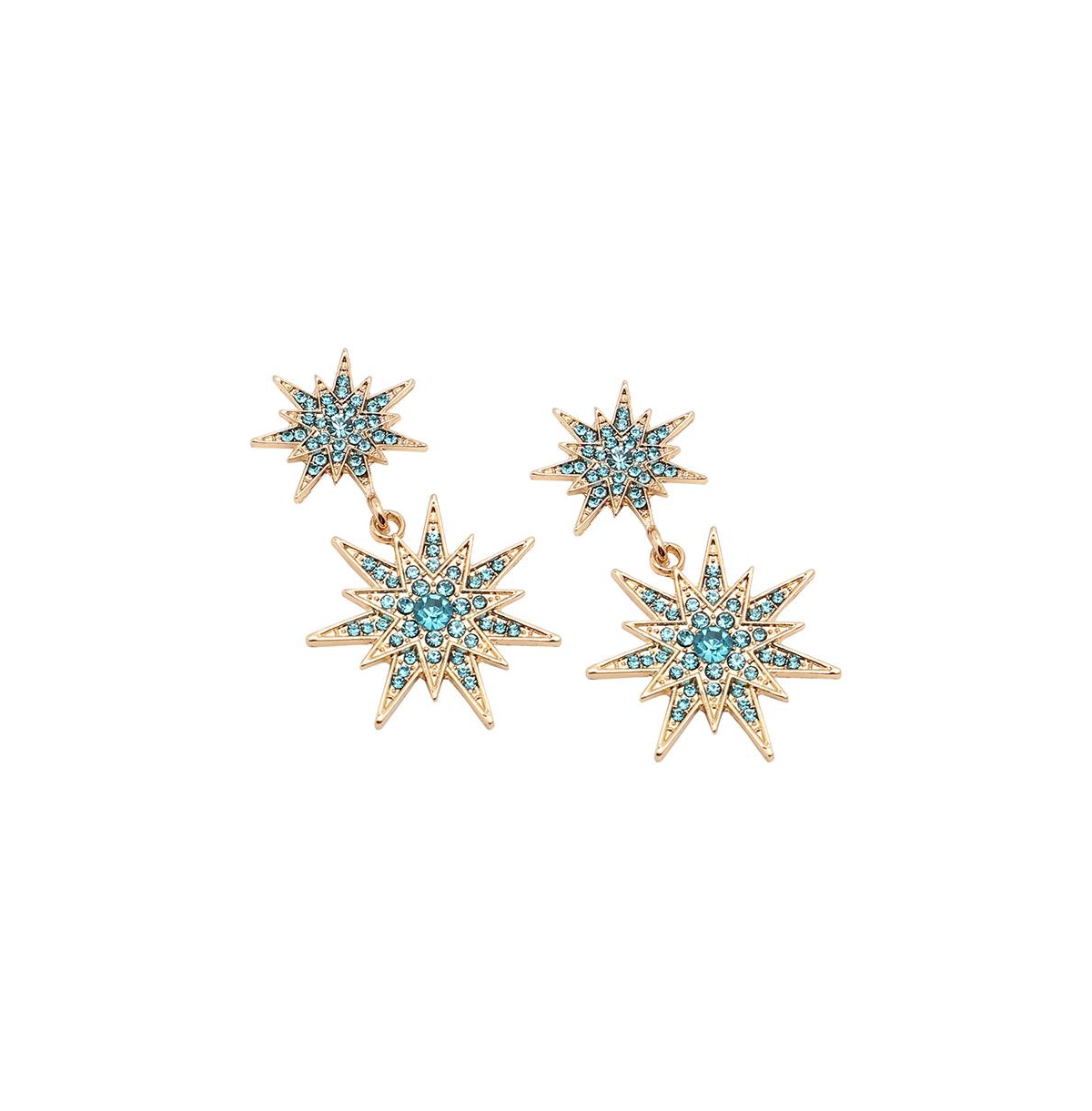 Click here for Sohi Womens Celestrial Drop Earrings - Blue prices