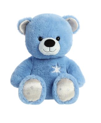 Aurora Medium Azure Bear Holiday Festive Plush Toy Blue 12" - Macy's