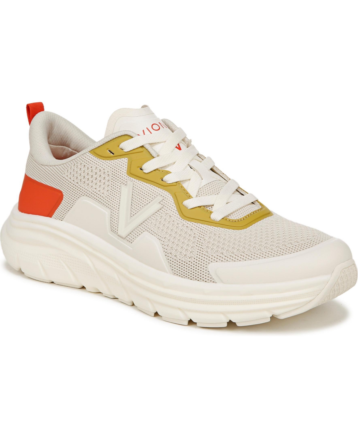 Click here for Vionic Mens Walk Max Walking Shoes - Cream / tange... prices