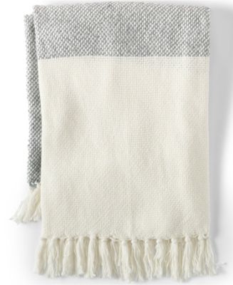 Lands' End Color Block Throw Blanket - Macy's