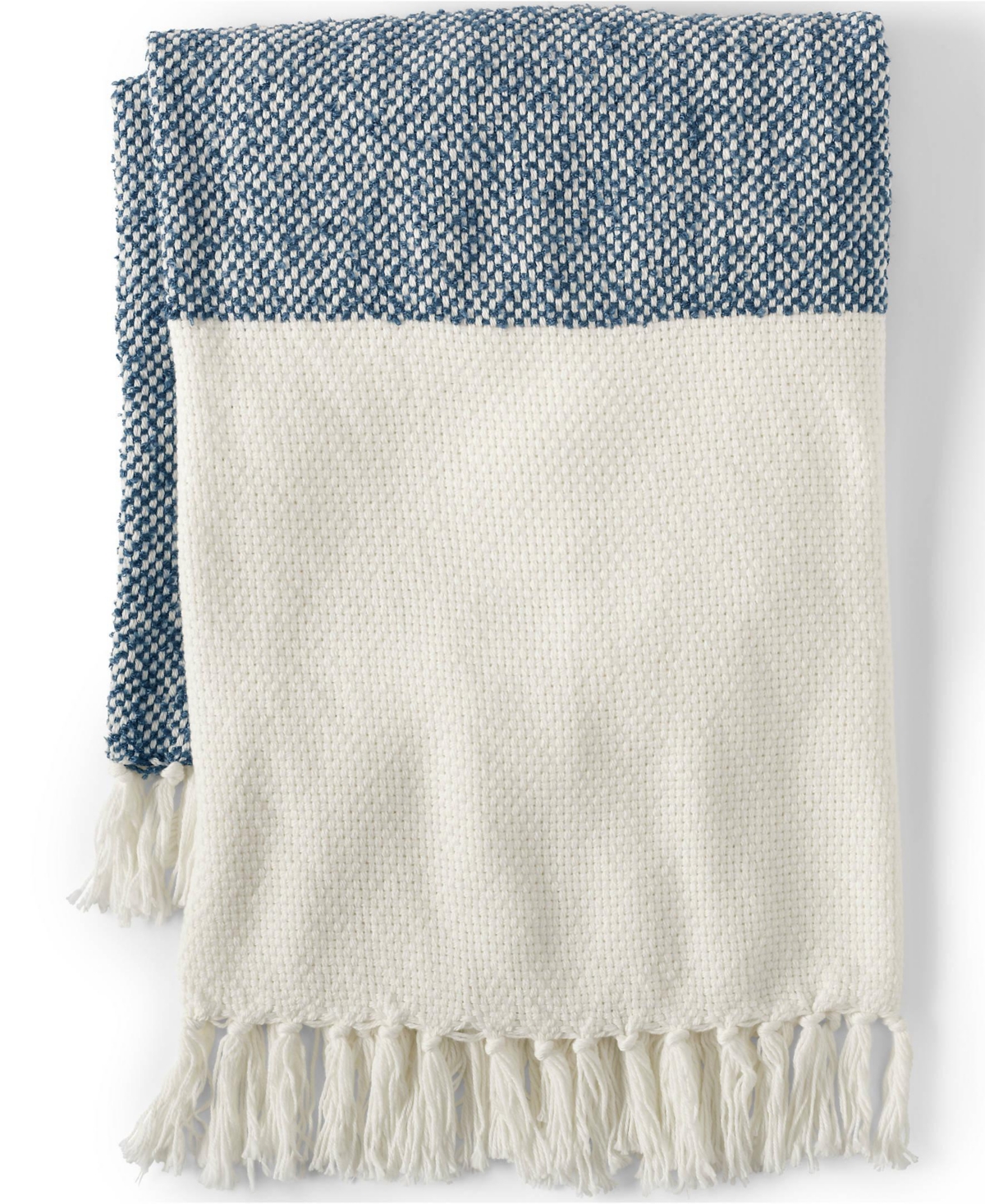 Click here for Lands End Color Block Throw Blanket - Bering sea b... prices