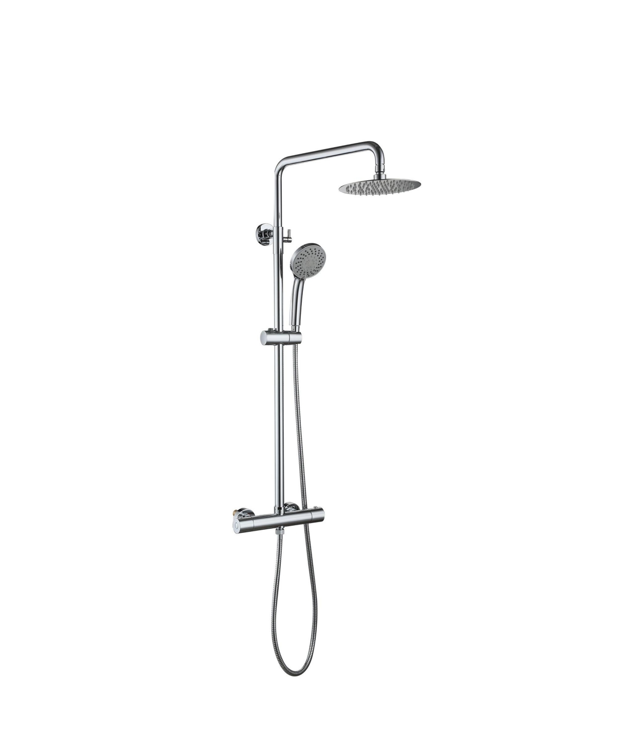 Mondawe Stainless Steel Thermostatic Shower Bar System(Round) - Black ...