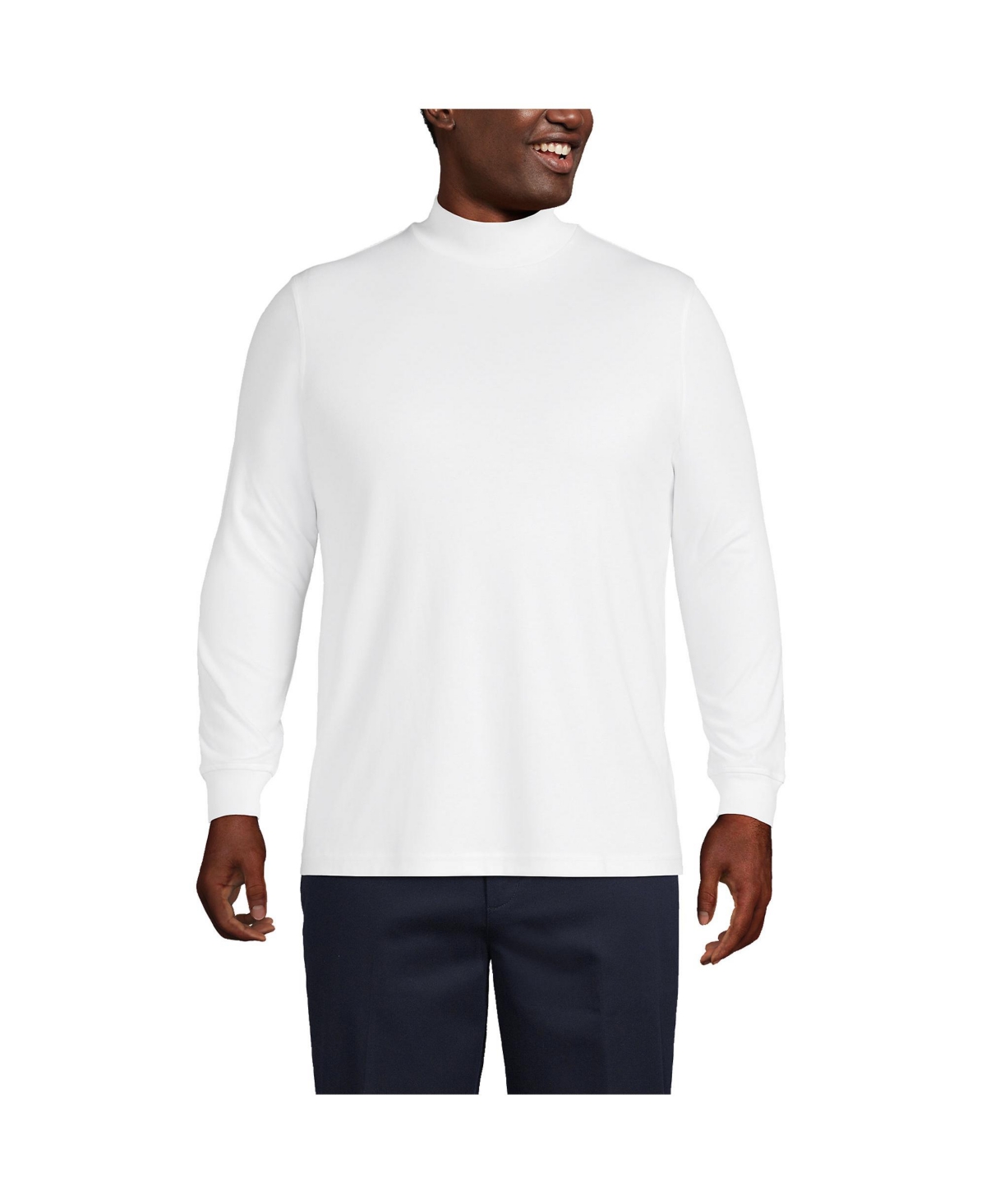 Click here for Lands End Big & Tall Cotton Supima Mock Turtleneck... prices