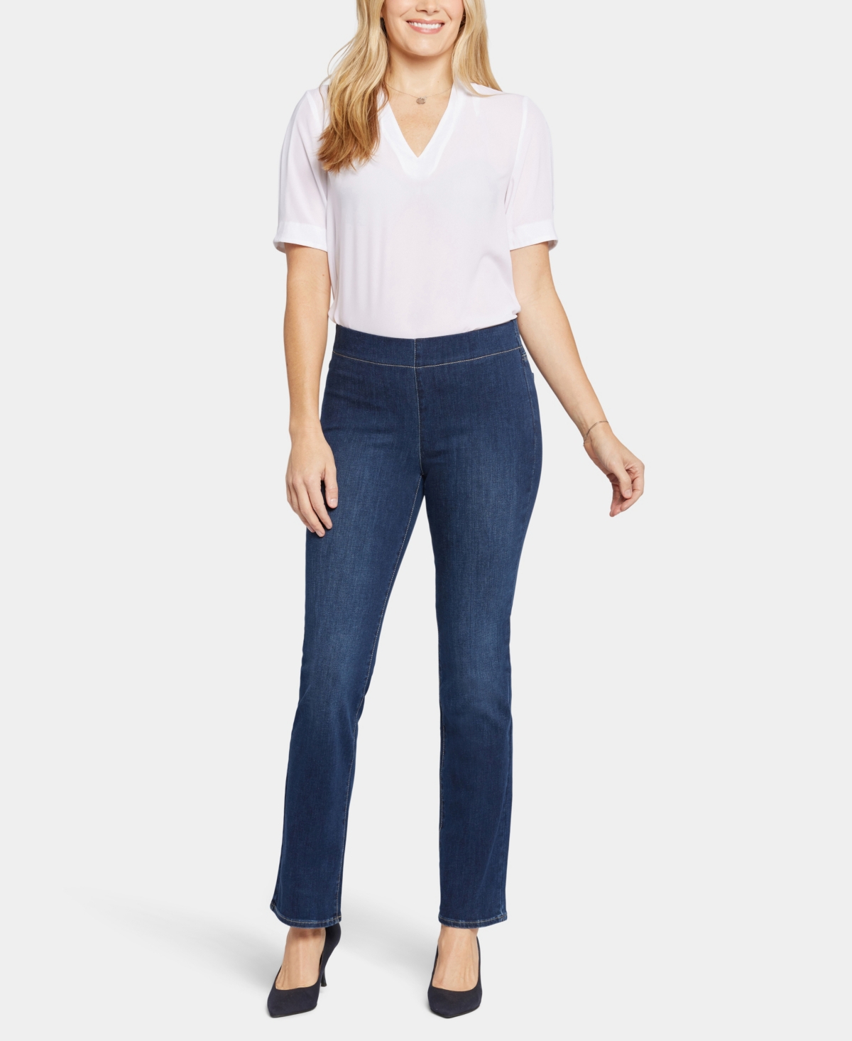 Click here for Nydj Womens Pull On Straight Jeans - Wonderland prices