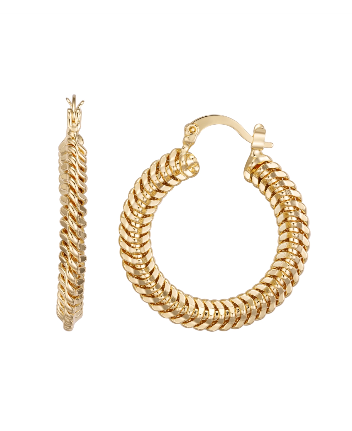 Click here for Macys Gold-Plated Wave Hoop Earrings - Gold prices