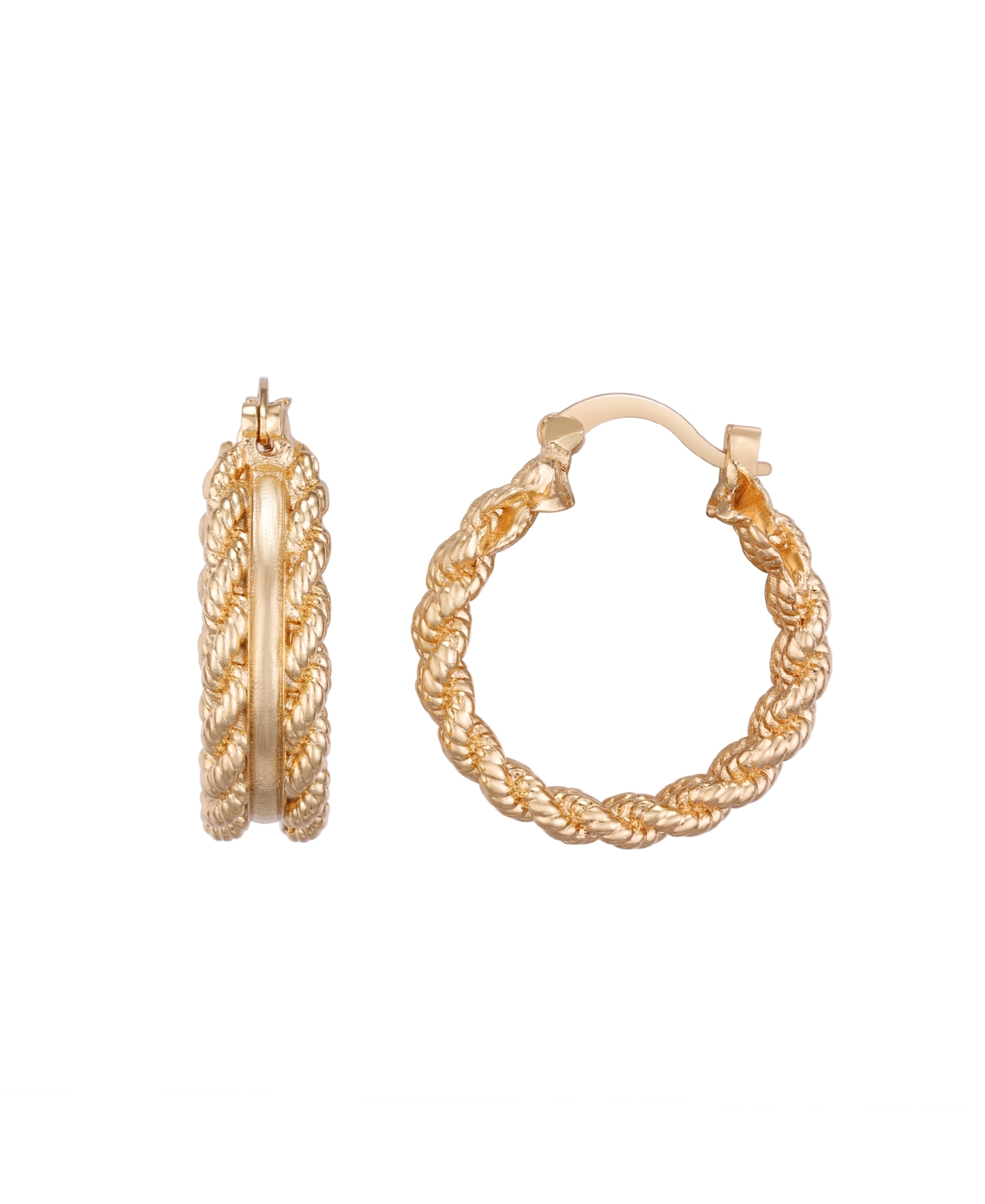 Click here for Macys Rope Edge Hoop Earrings - Gold prices
