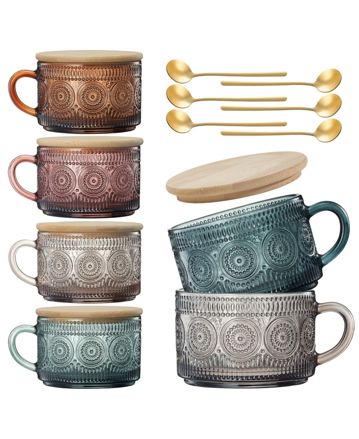 Click here for The Wine Savant Colored Vintage Coffee Mugs  Set o... prices