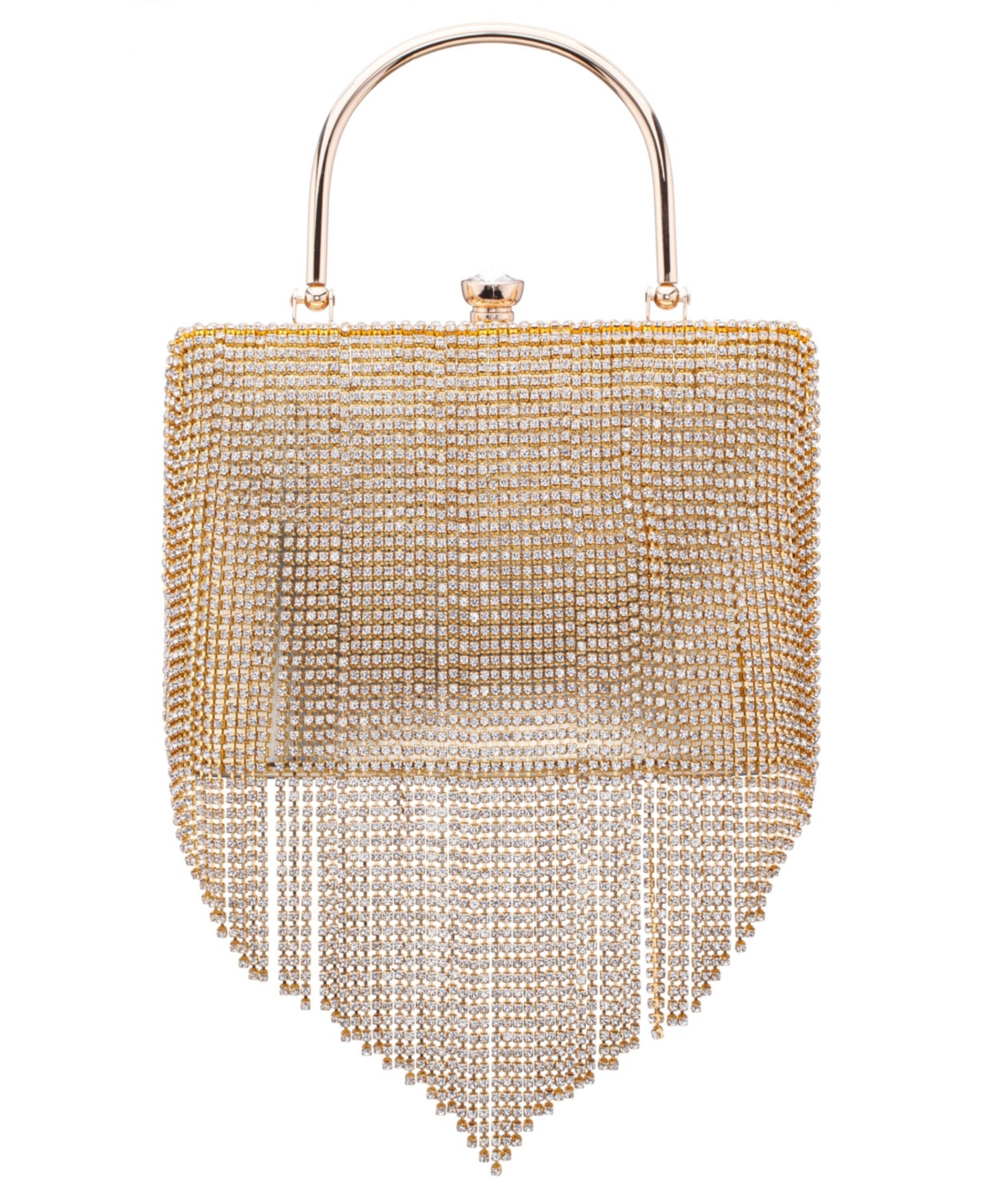 Click here for Nina Crystal Chain Cascade Fringe Satchel Bag - Go... prices