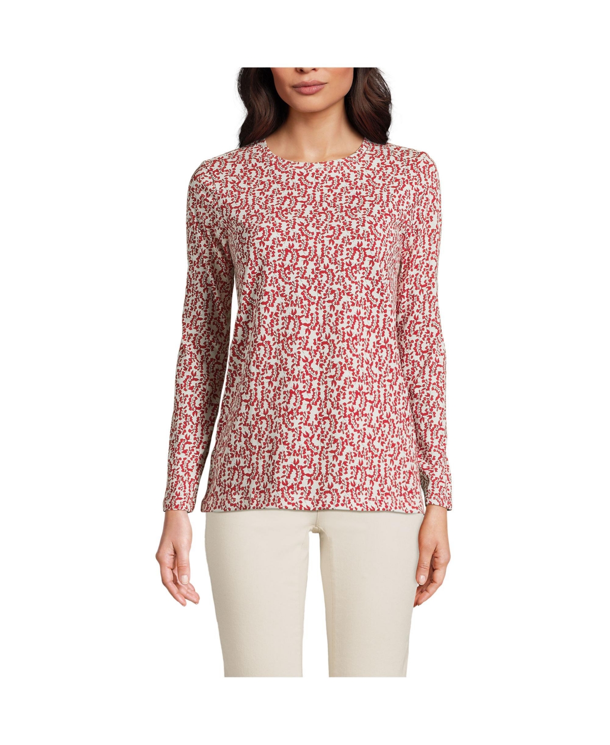 Click here for Lands End Womens Petite Relaxed Supima Cotton Long... prices