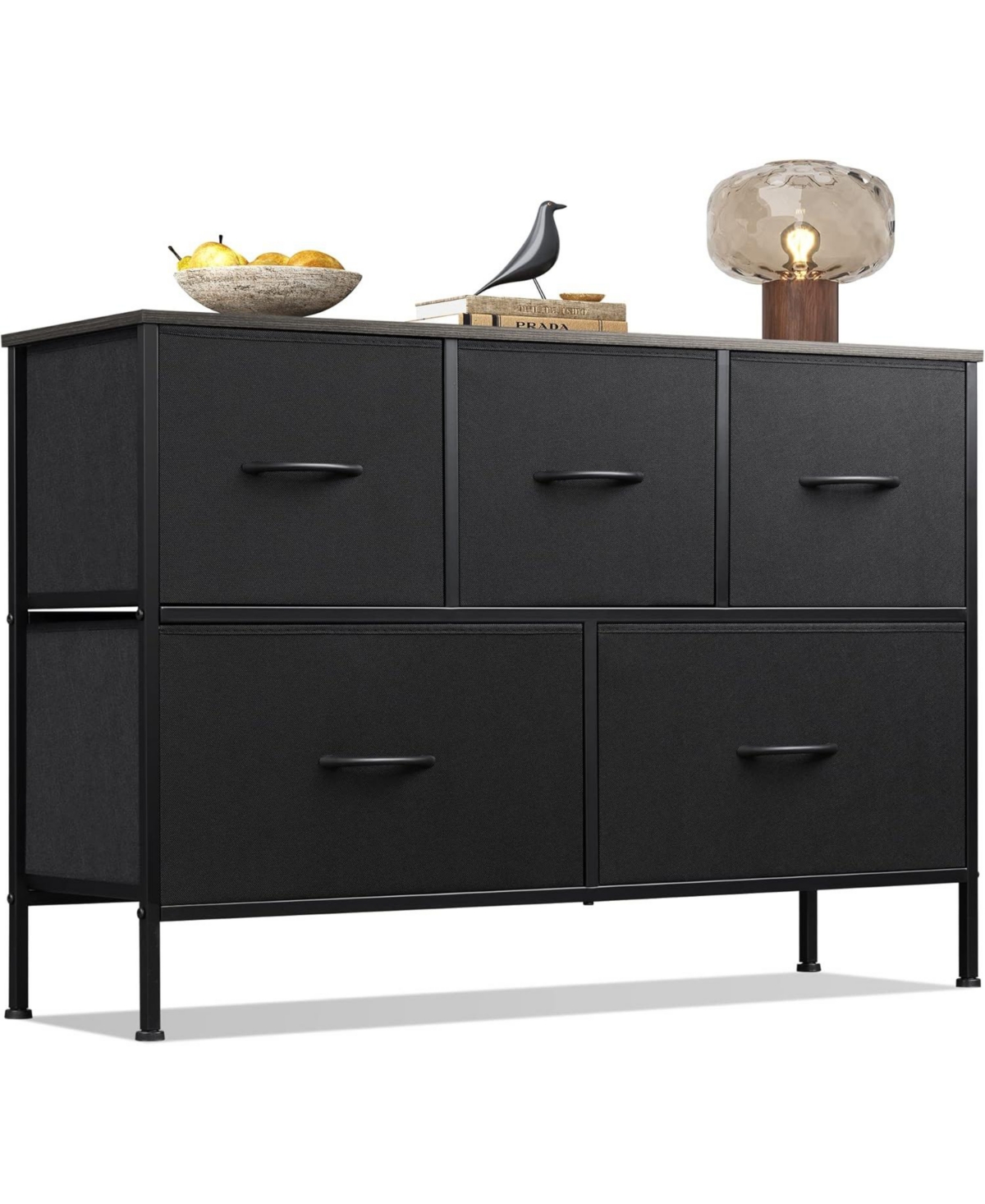 Click here for Wlive Dresser for Bedroom with 5 Drawers Long Fabr... prices