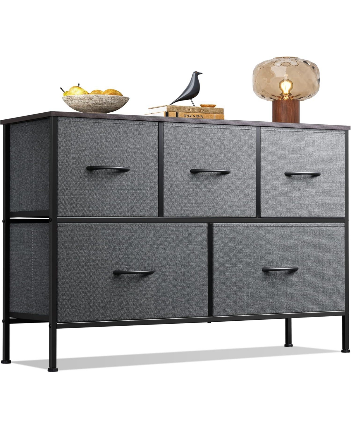 Click here for Wlive Dresser for Bedroom with 5 Drawers Long Fabr... prices