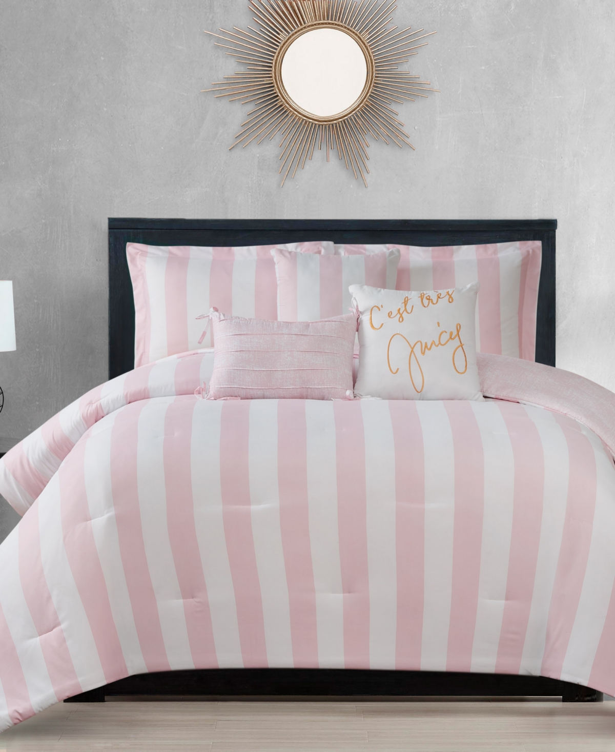 Click here for Juicy Couture Cabana Stripe Reversible 6-Pc. Comfo... prices