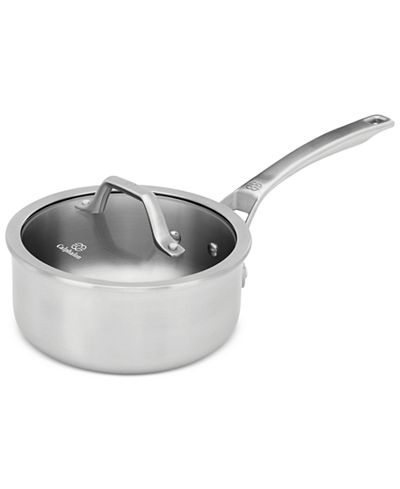 Calphalon Signature Stainless Steel 2.5 Qt. Shallow Sauce Pan with ...