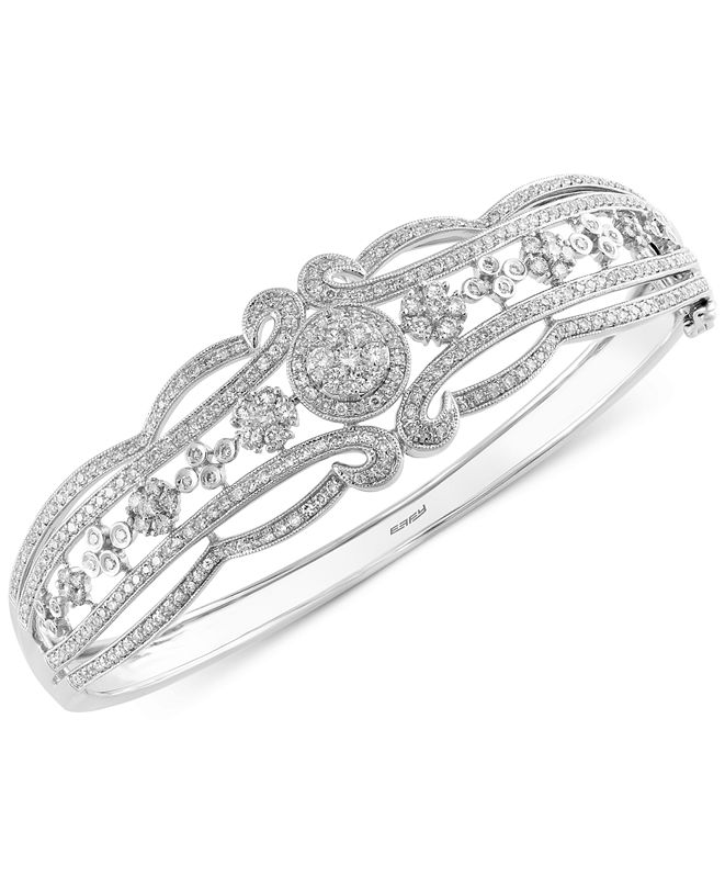 EFFY Collection Bouquet by EFFY Diamond Bangle in 14k White Gold (2 ct ...
