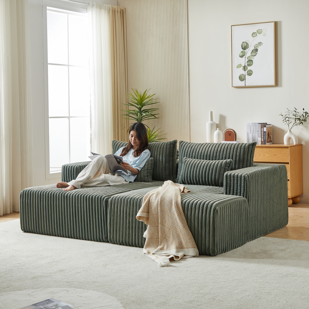 Click here for Streamdale Cloud Plush Oversized Sectional Chaise... prices