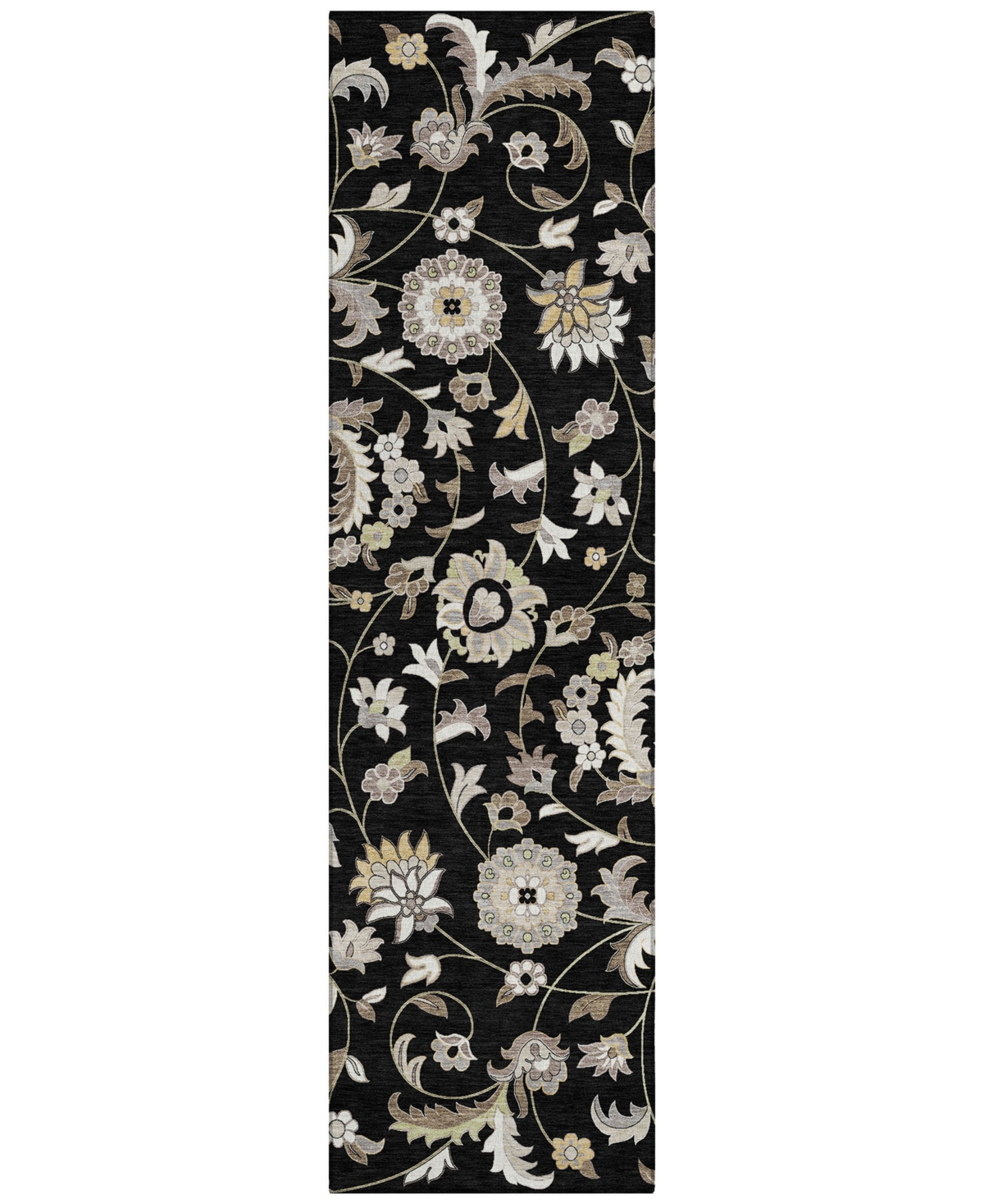 Addison Chantille Machine Washable ACN1006 23x76 Runner Area Rug - Black