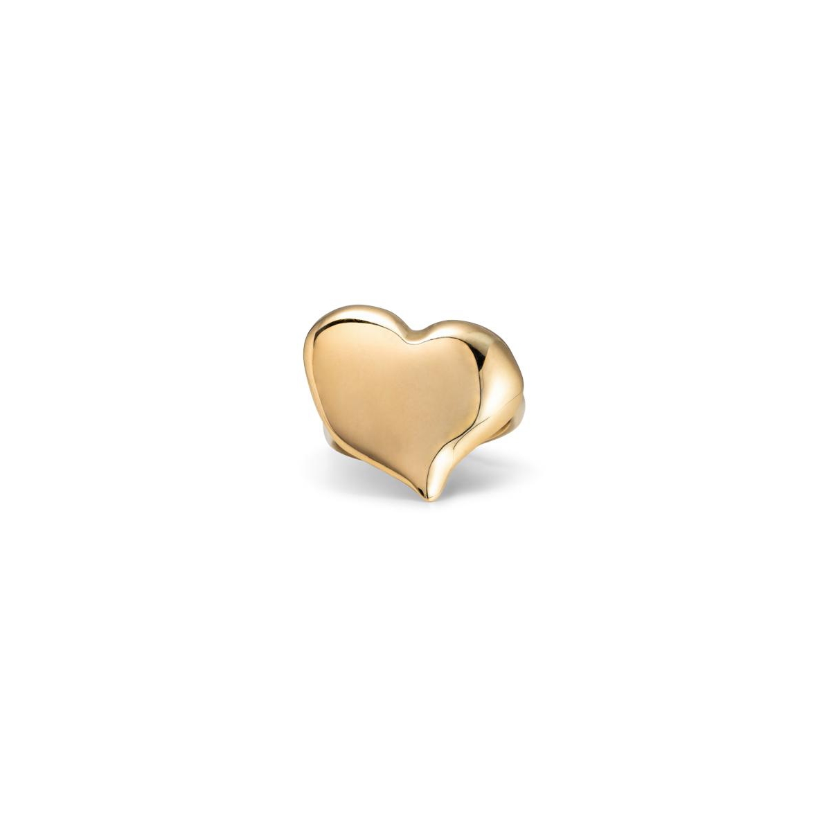 Click here for UNOde50 Big Heart Shaped Metal Alloy Ring - Gold prices