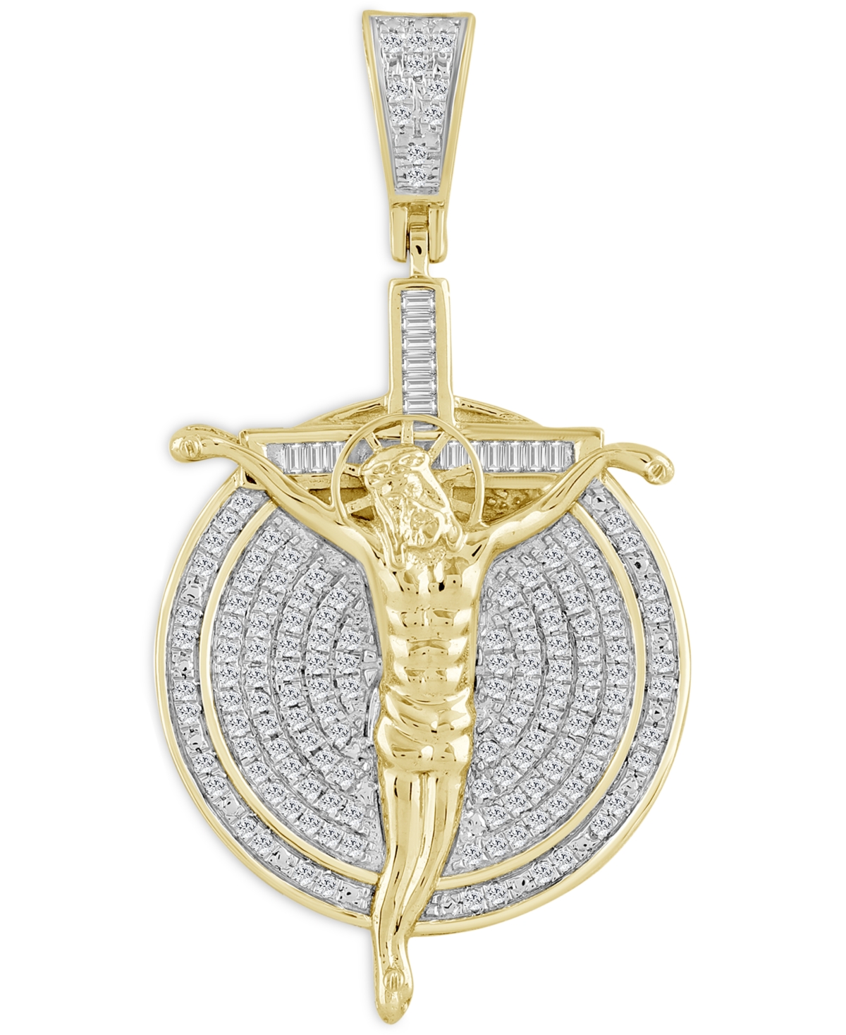 Click here for Mens Diamond Crucifix Pendant (1/2 ct. t.w.) in 10... prices
