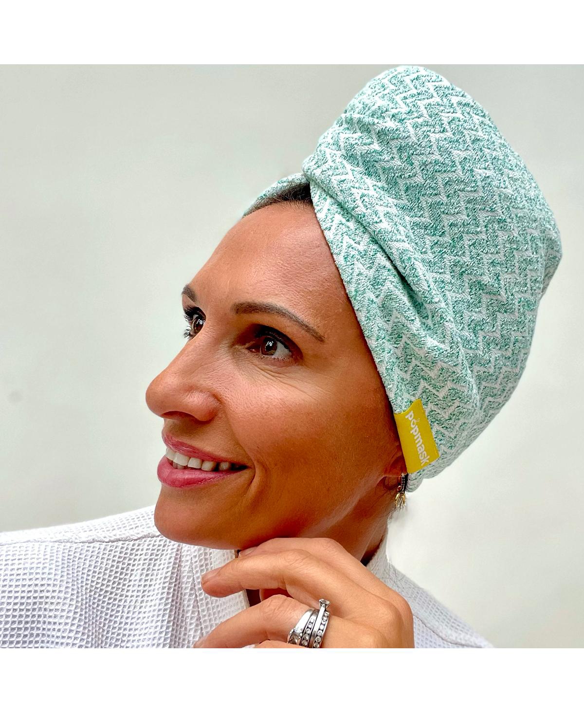 Click here for Popmask Fast-Drying Microfibre Hair Towel Green &#... prices